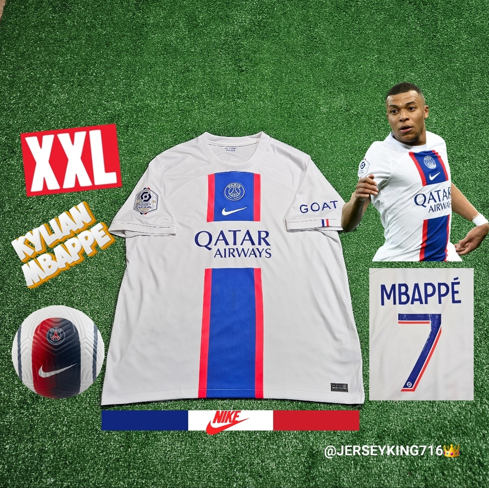 Nike Psg Kylian Mbappe #7 22/23 Third 3rd Stadium Jer… - Gem